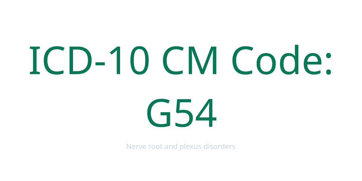 ICD-10 Code G54